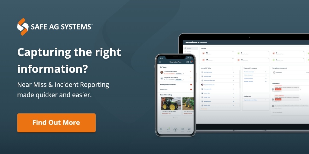 Near Miss and Incident Reporting | Safe Ag Systems